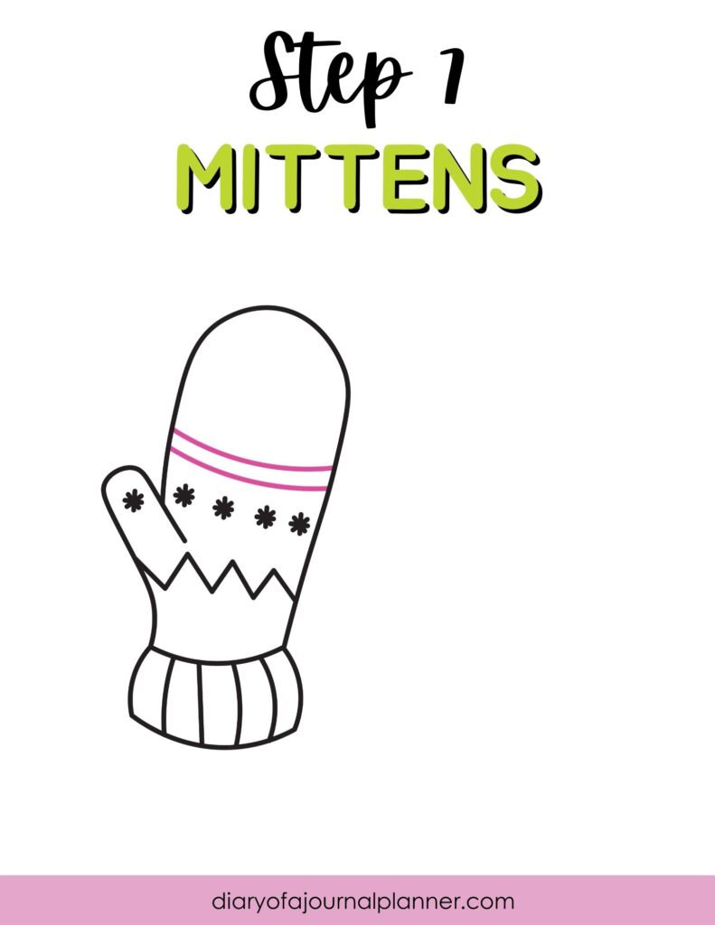 How To Draw Mittens – Easy Mittens Drawing To Try