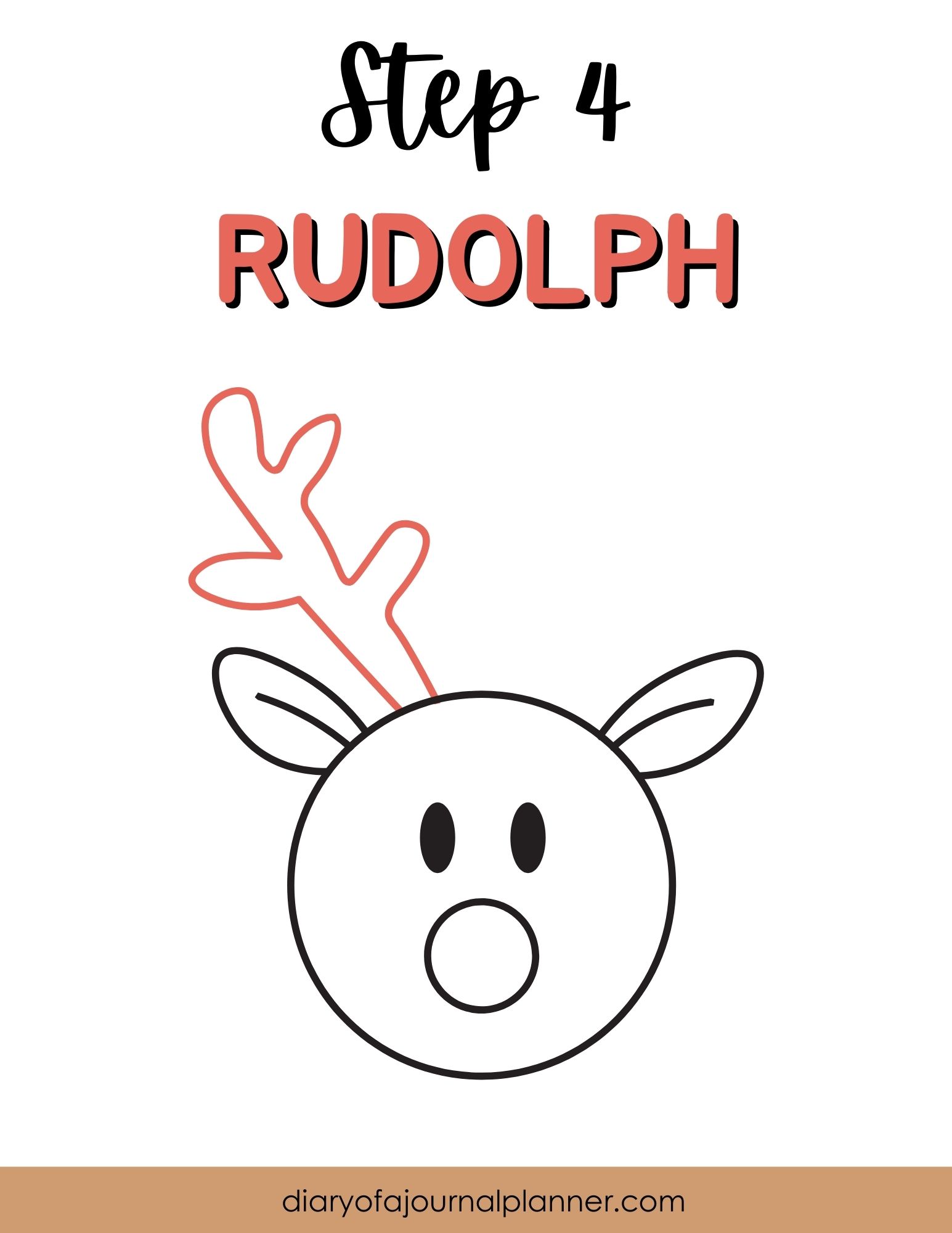 How to Draw Rudolph – Easy Rudolph Drawing To Try
