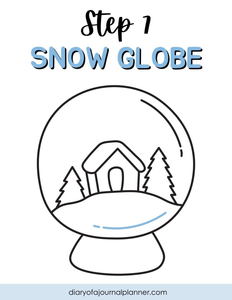 How To Draw A Snow Globe – Easy Snow Globe Drawing To Try