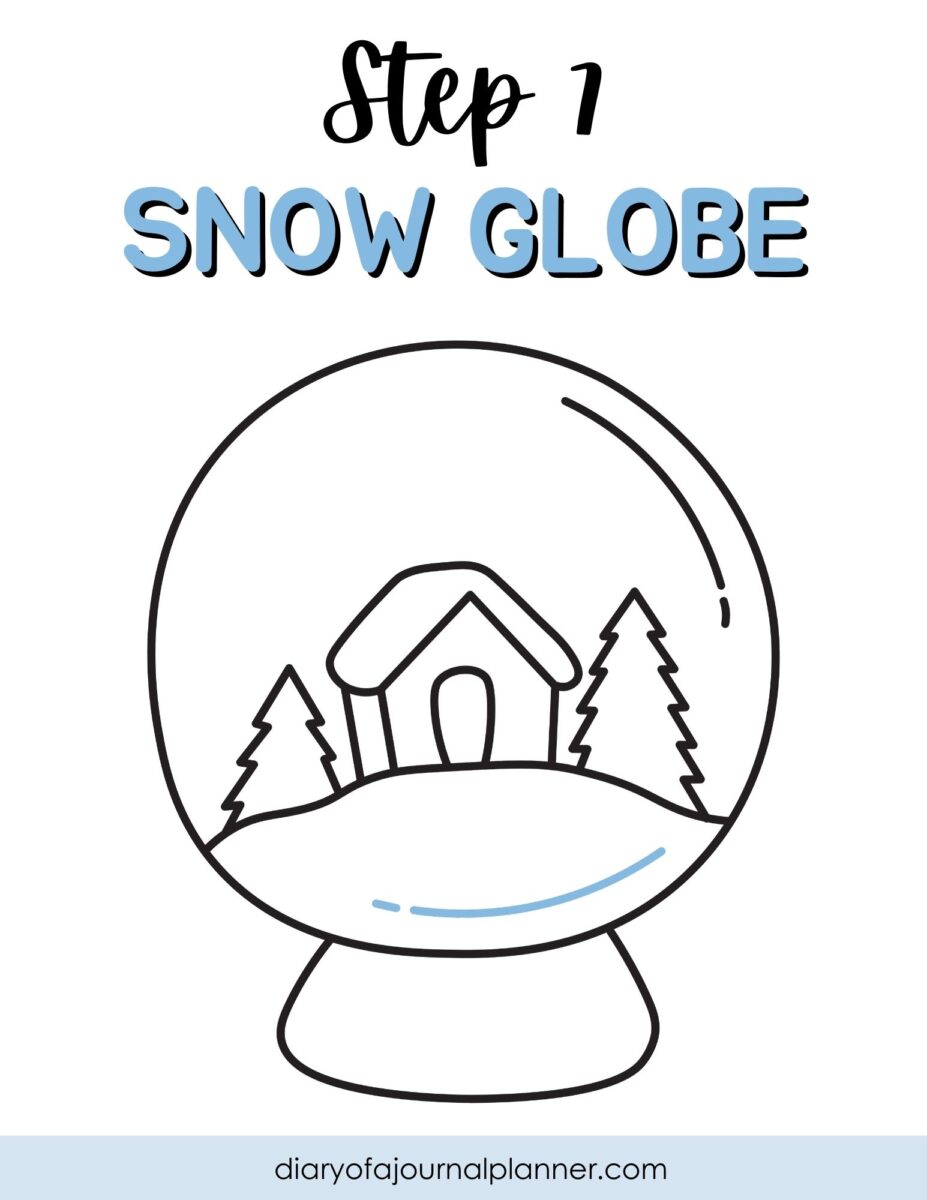 How To Draw A Snow Globe – Easy Snow Globe Drawing To Try
