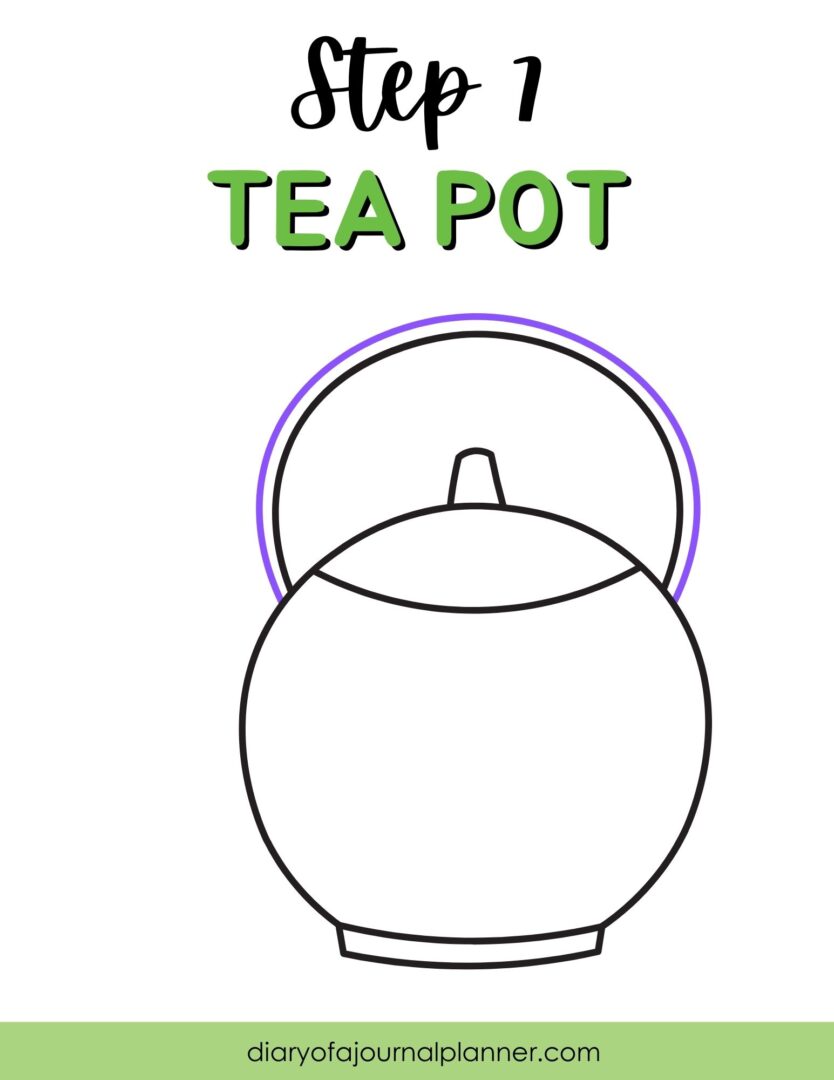How To Draw A Tea Pot – Easy Tea Pot Drawing To Try