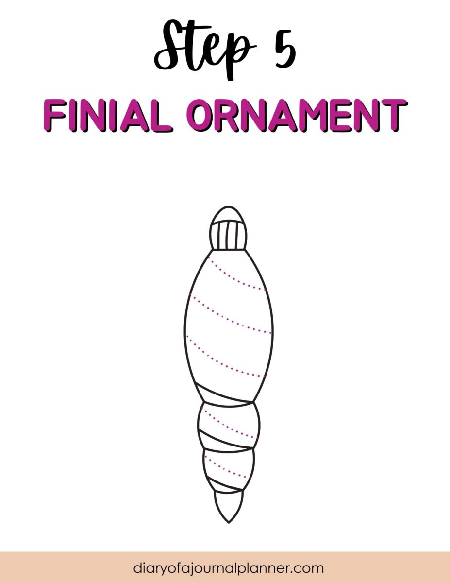 How to Draw A Finial Ornament – Easy Finial Ornament Drawing To Try