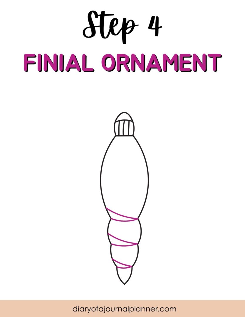 How to Draw A Finial Ornament – Easy Finial Ornament Drawing To Try