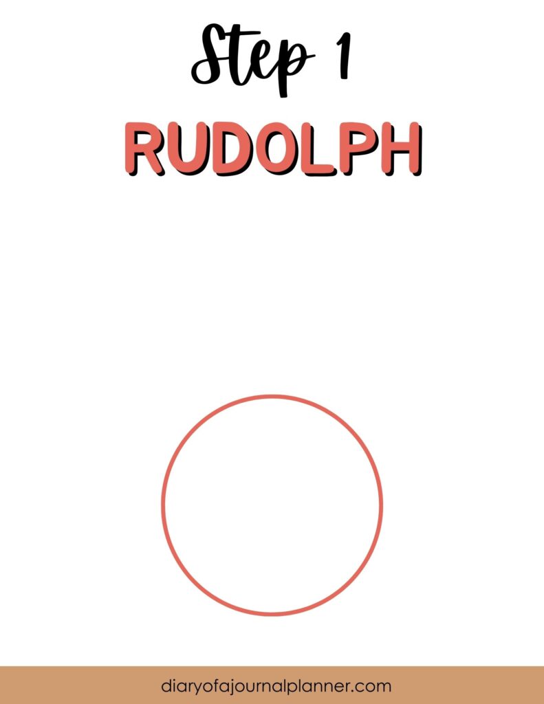 How to Draw Rudolph – Easy Rudolph Drawing To Try