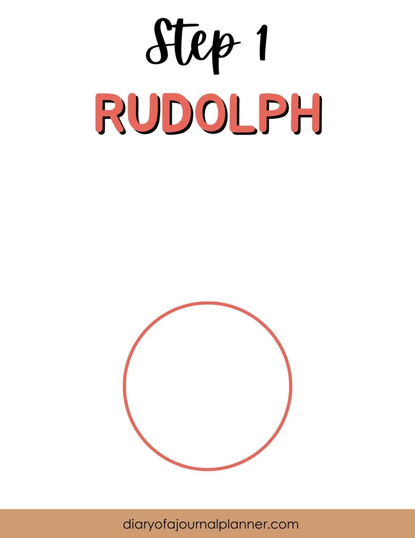 How to Draw Rudolph – Easy Rudolph Drawing To Try