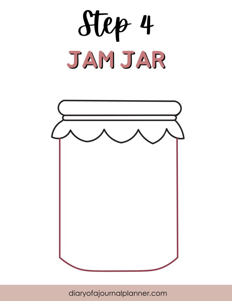Easy Jam Jar Drawing - How To Draw A Jam Jar for Beginners