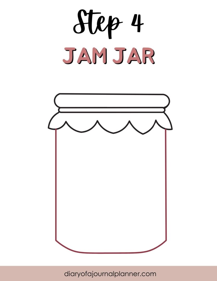 Easy Jam Jar Drawing - How To Draw A Jam Jar for Beginners
