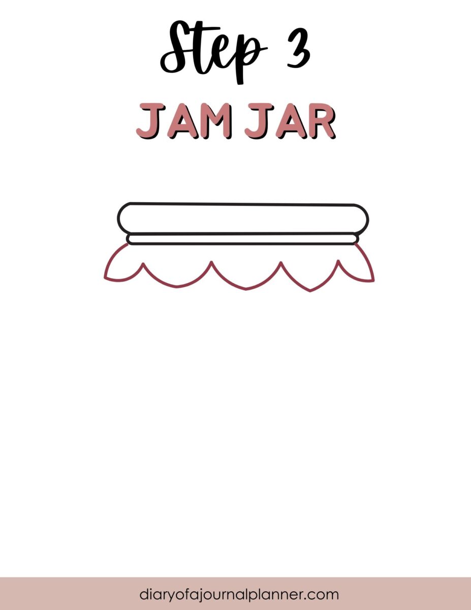 Easy Jam Jar Drawing - How To Draw A Jam Jar for Beginners