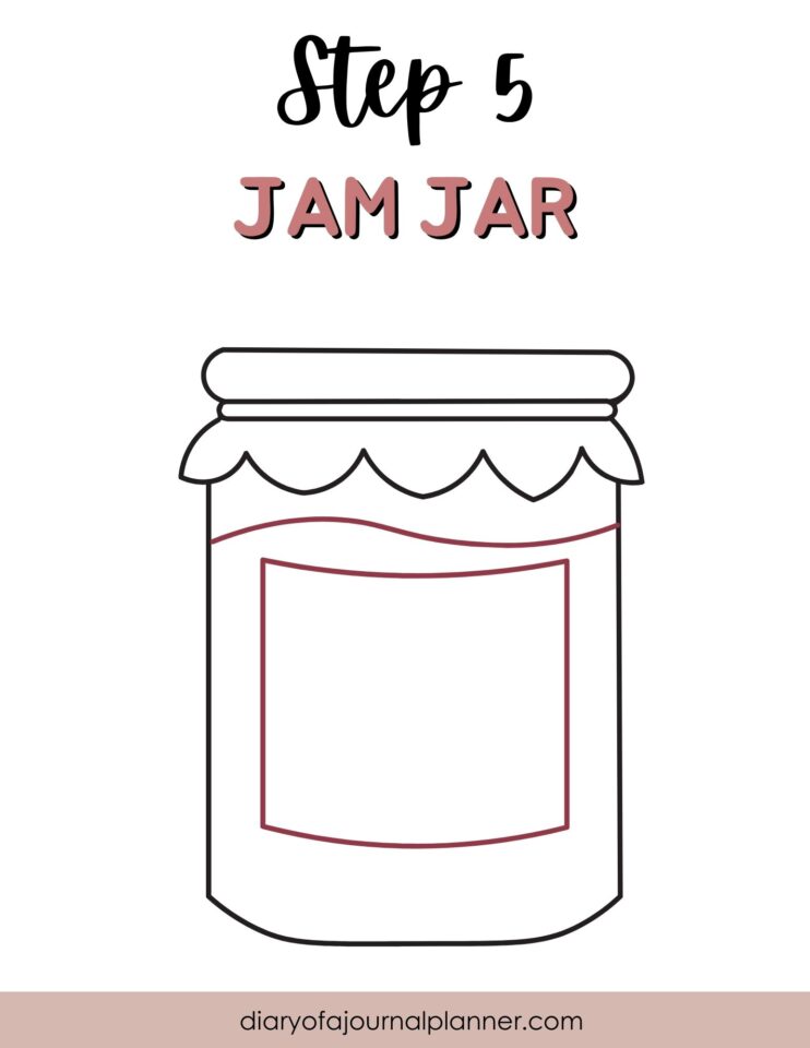 Easy Jam Jar Drawing - How To Draw A Jam Jar for Beginners