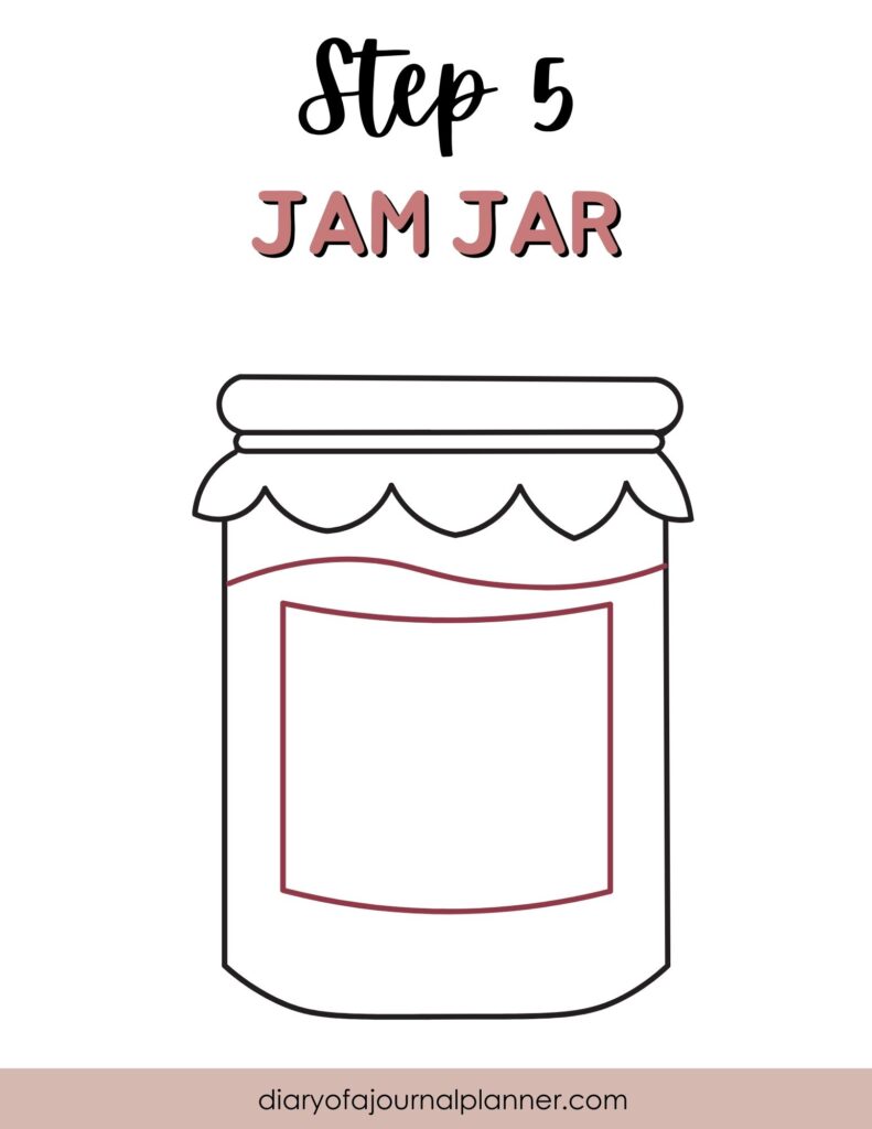 Easy Jam Jar Drawing - How To Draw A Jam Jar for Beginners
