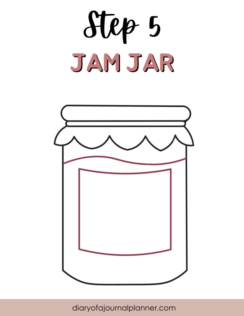 Easy Jam Jar Drawing - How To Draw A Jam Jar for Beginners