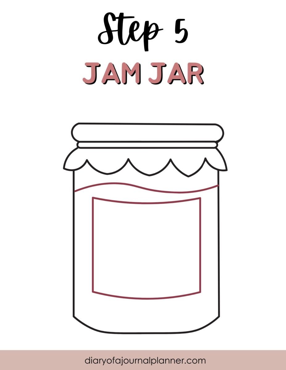 Easy Jam Jar Drawing - How To Draw A Jam Jar for Beginners