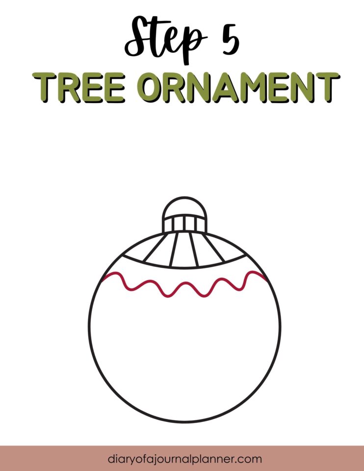 How To Draw A Tree Ornament – Easy Tree Ornament Drawing To Try