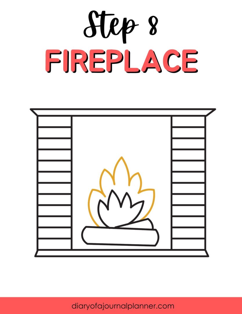 How To Draw A Fireplace – Easy Fireplace Drawing To Try