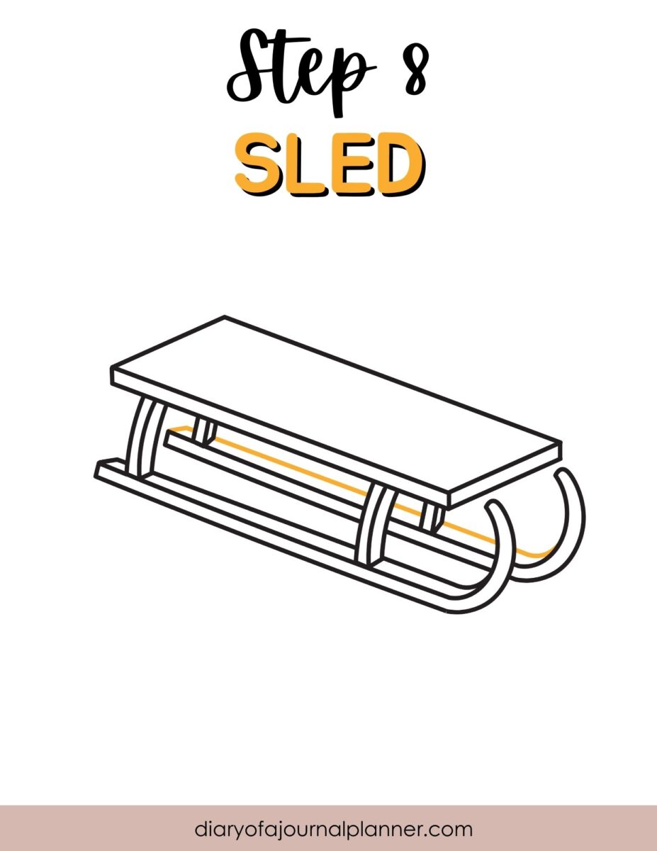 How To Draw A Sled – Easy Sled Drawing To Try