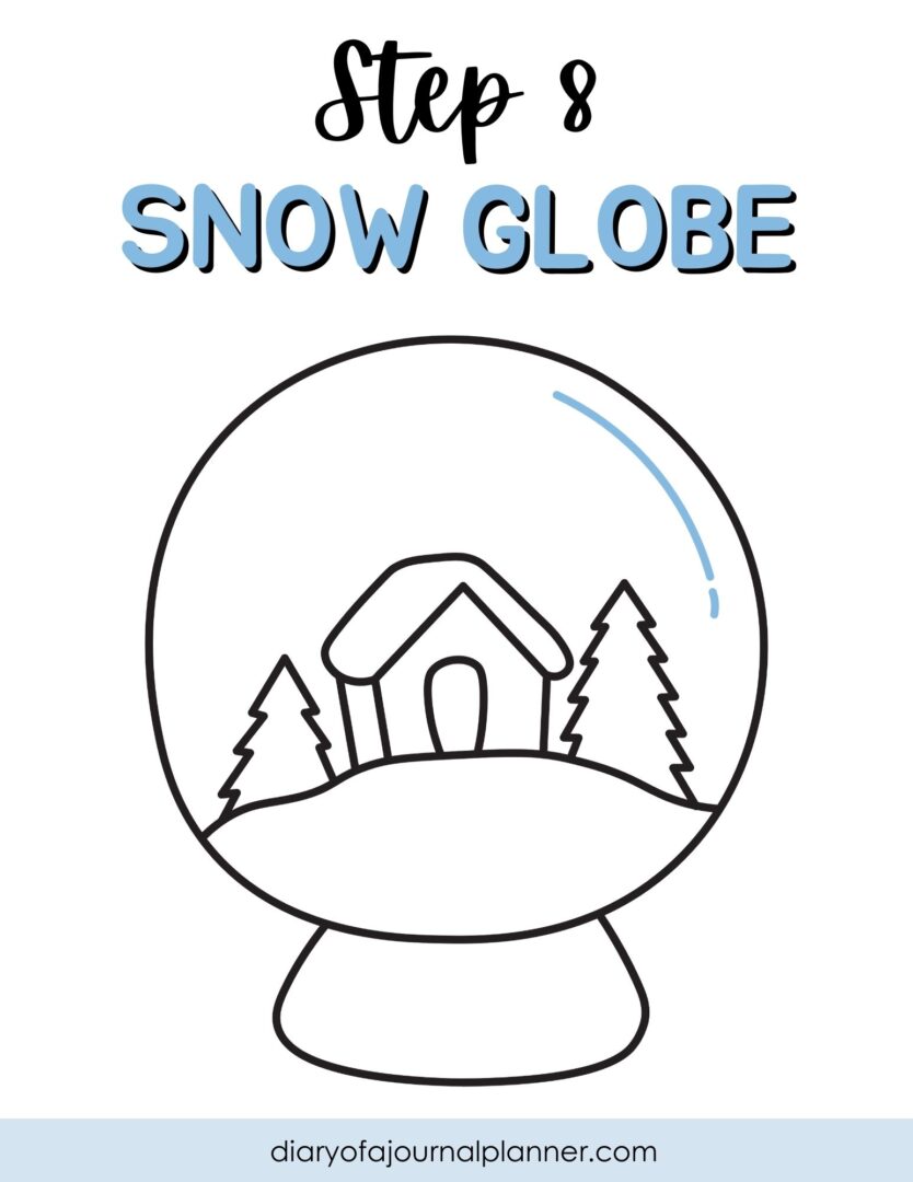 How To Draw A Snow Globe – Easy Snow Globe Drawing To Try