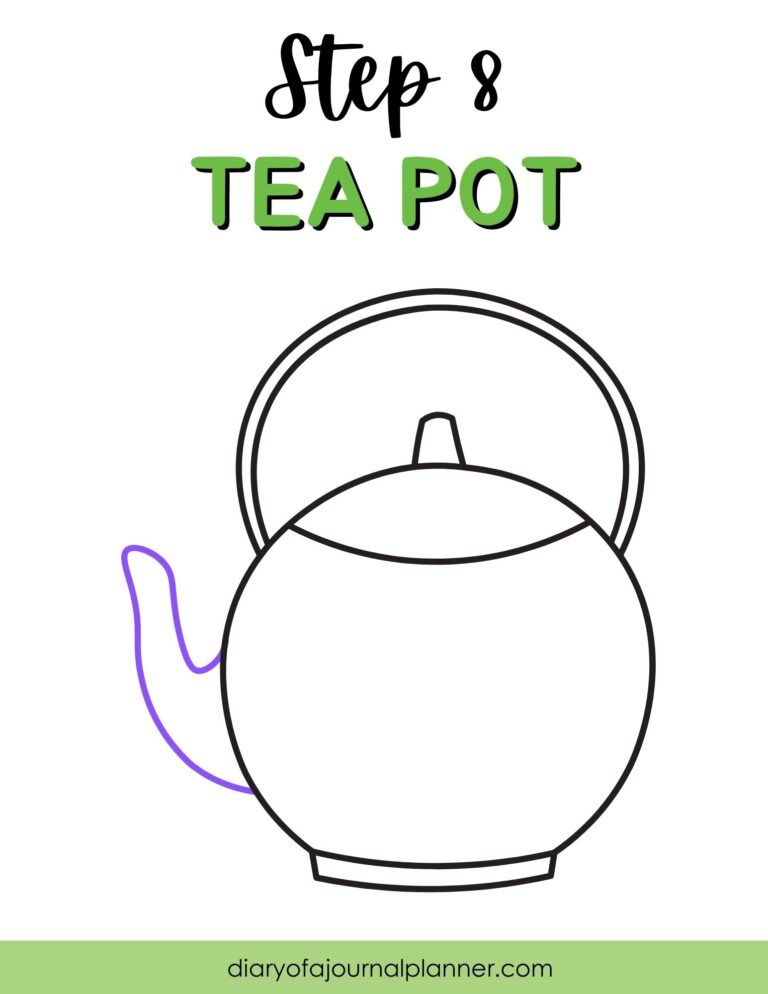 How To Draw A Tea Pot – Easy Tea Pot Drawing To Try