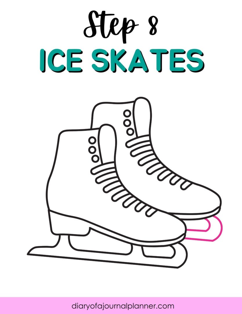 How To Draw Ice Skates – Easy Ice Skates Drawing To Try