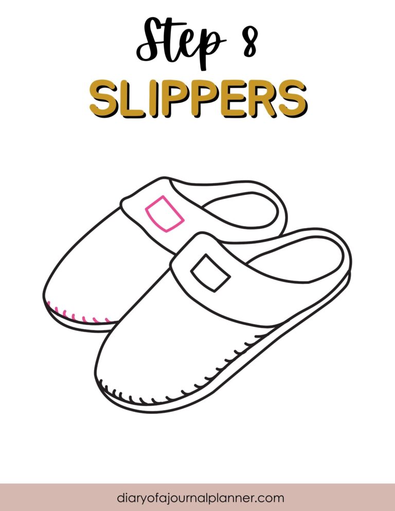 How To Draw Slippers – Easy Slippers Drawing To Try