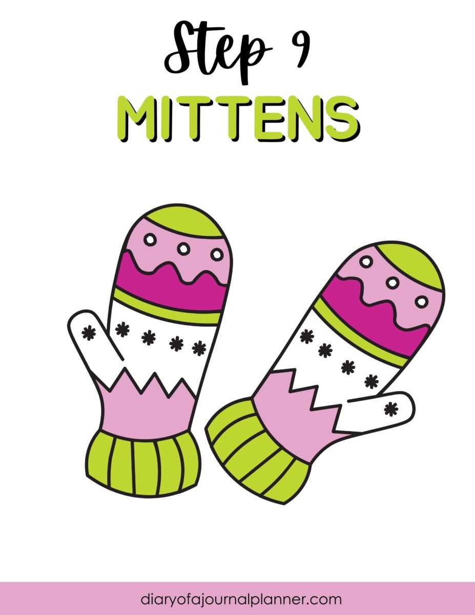 How To Draw Mittens – Easy Mittens Drawing To Try