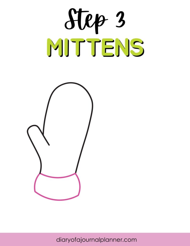 How To Draw Mittens – Easy Mittens Drawing To Try
