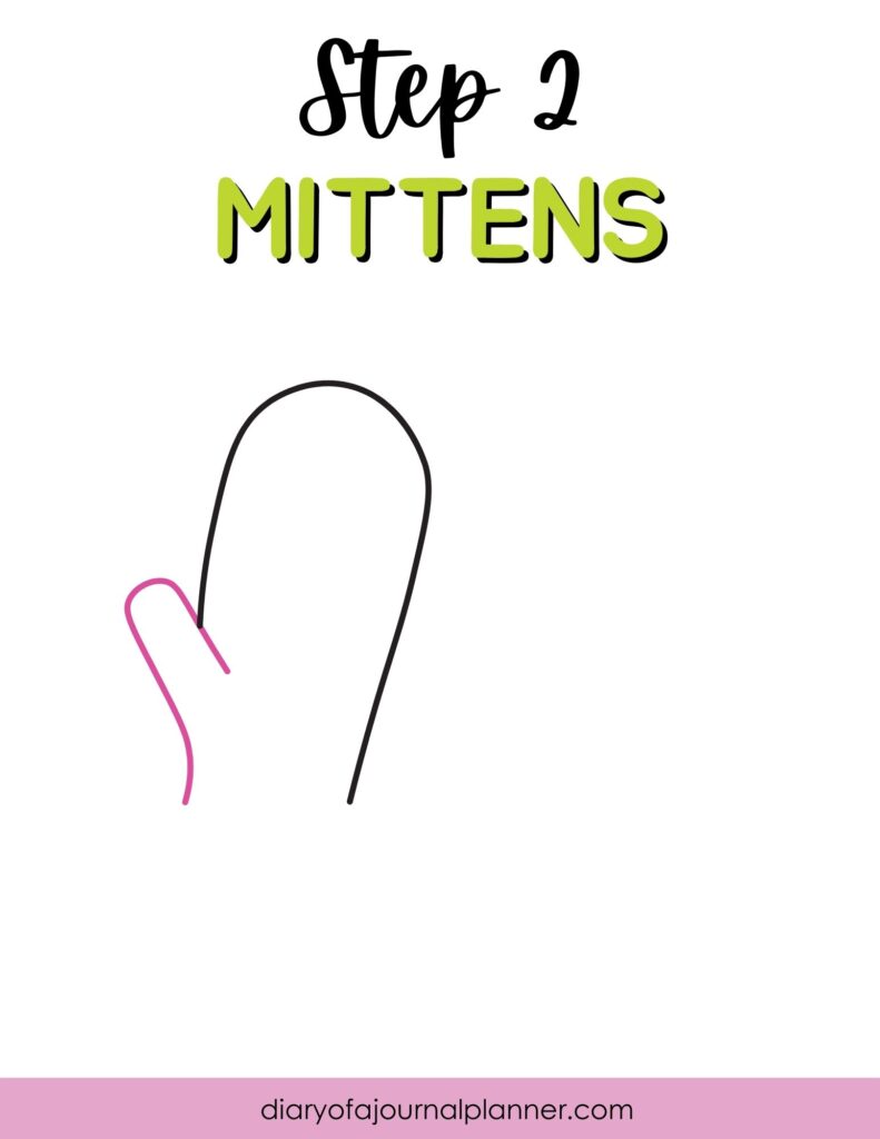 How To Draw Mittens – Easy Mittens Drawing To Try