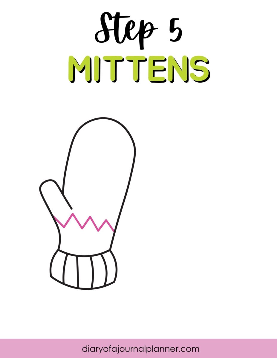 How To Draw Mittens – Easy Mittens Drawing To Try