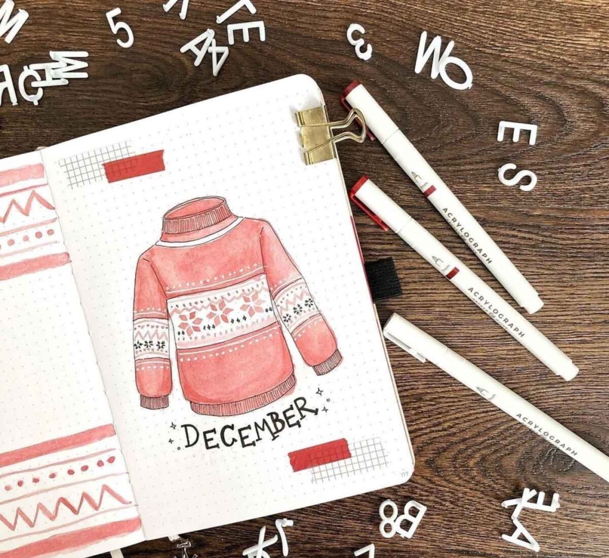 December Bujo Cover Pages
