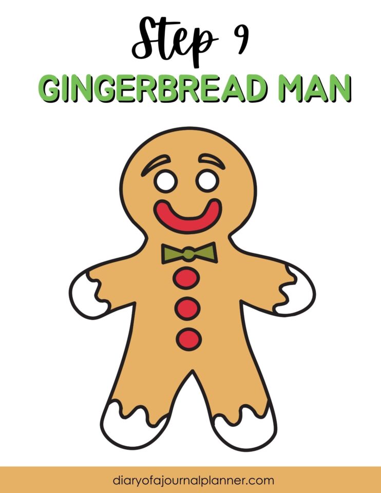 How to Draw A Gingerbread Man – Easy Gingerbread Man Drawing To Try