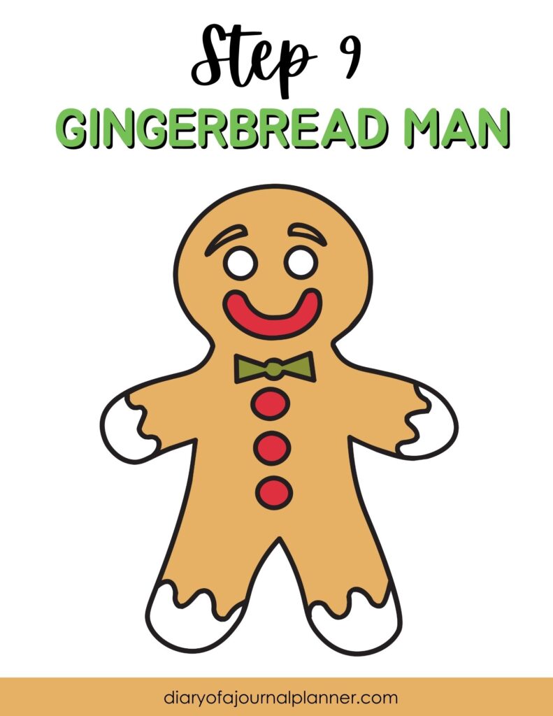 How to Draw A Gingerbread Man – Easy Gingerbread Man Drawing To Try