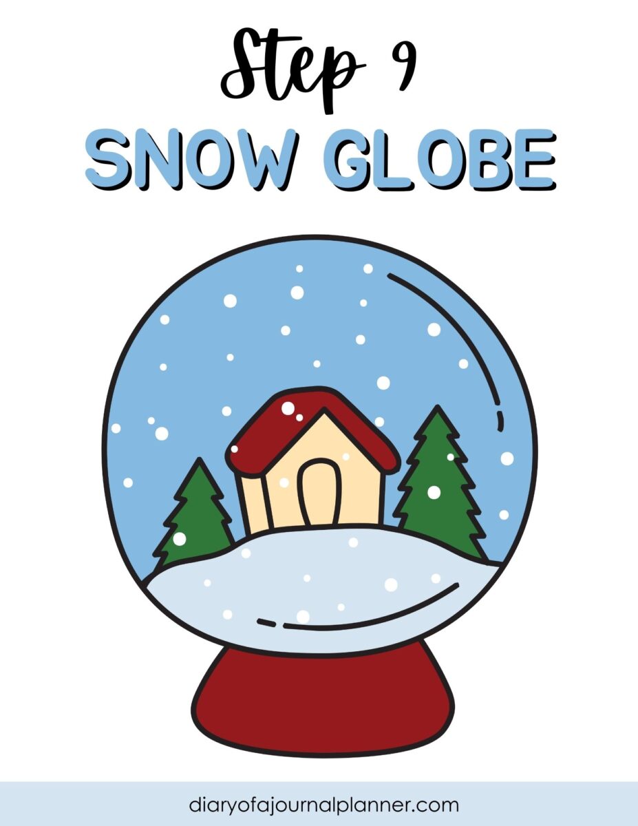 How To Draw A Snow Globe – Easy Snow Globe Drawing To Try