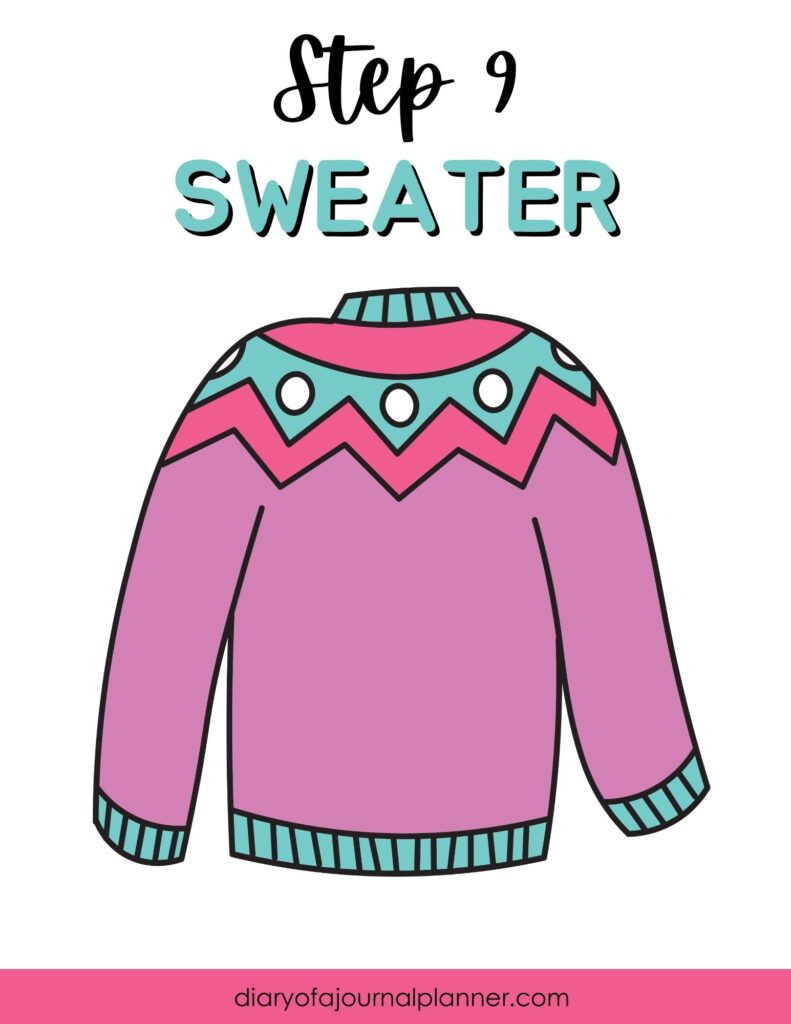 How To Draw A Sweater – Easy Sweater Drawing To Try