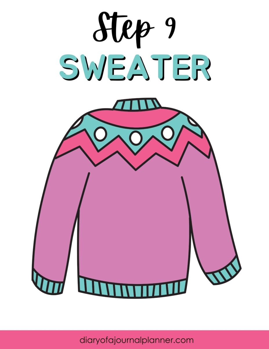 How To Draw A Sweater – Easy Sweater Drawing To Try
