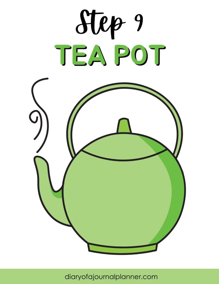 How To Draw A Tea Pot – Easy Tea Pot Drawing To Try