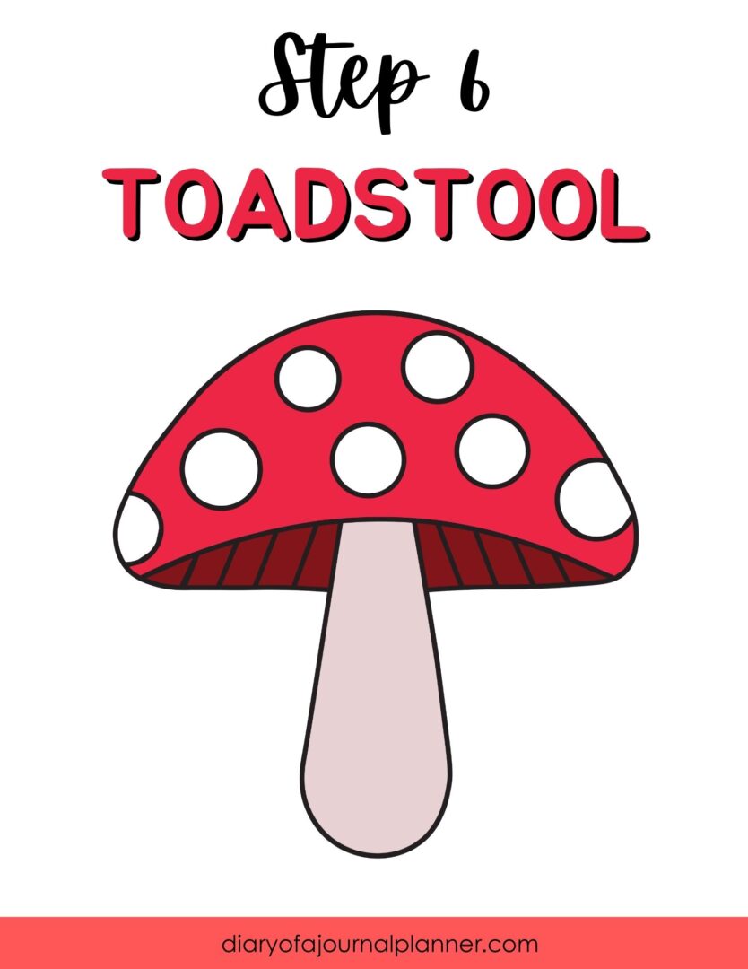 Easy Toadstool Doodle - How To Draw A Mushroom Step By Step