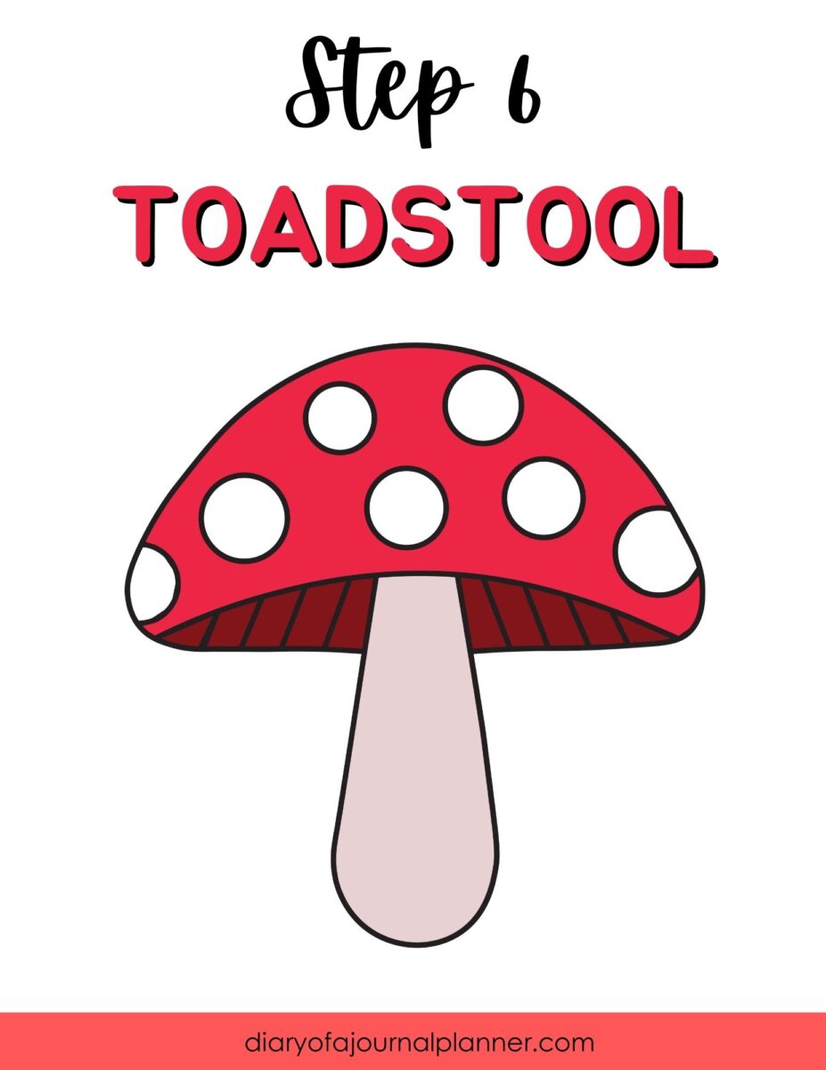 Easy Toadstool Doodle - How To Draw A Mushroom Step By Step
