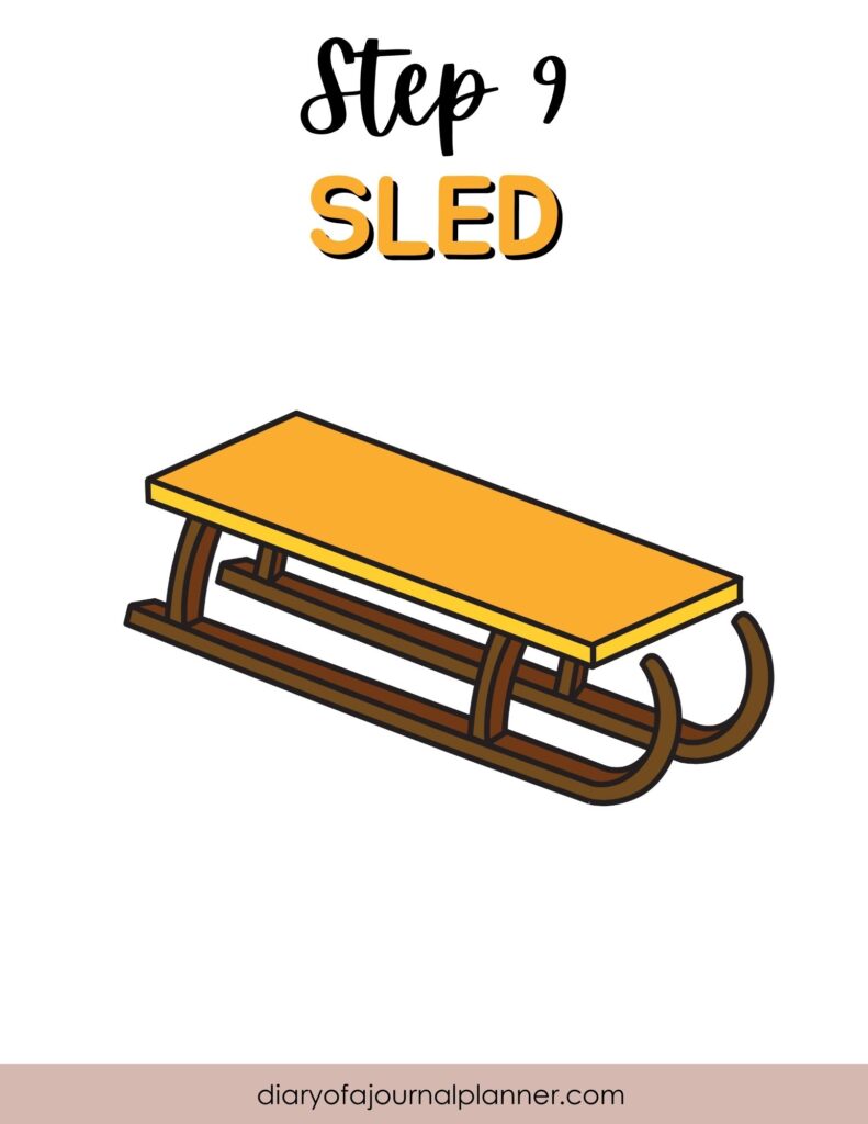 How To Draw A Sled – Easy Sled Drawing To Try