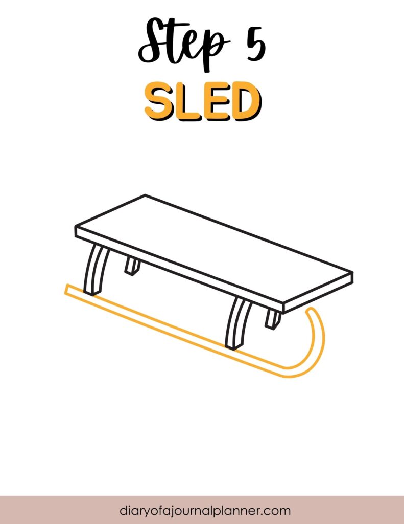How To Draw A Sled – Easy Sled Drawing To Try