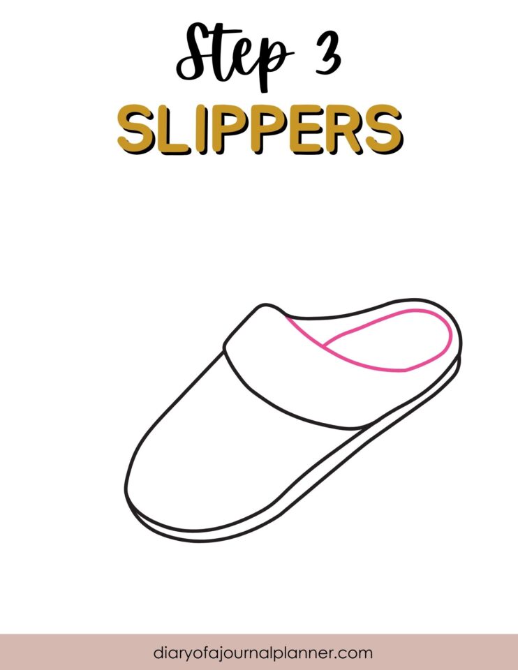 How To Draw Slippers Easy Slippers Drawing To Try