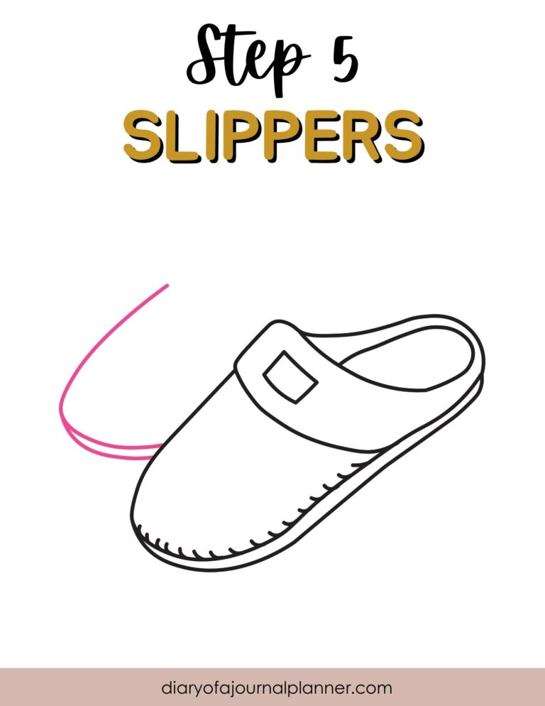 How To Draw Slippers – Easy Slippers Drawing To Try