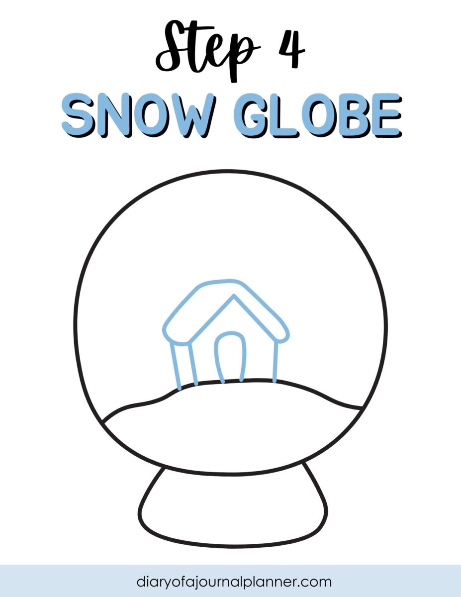 How To Draw A Snow Globe – Easy Snow Globe Drawing To Try