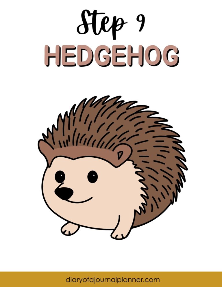 How To Draw A Hedgehog – Easy Hedgehog Drawing To Try