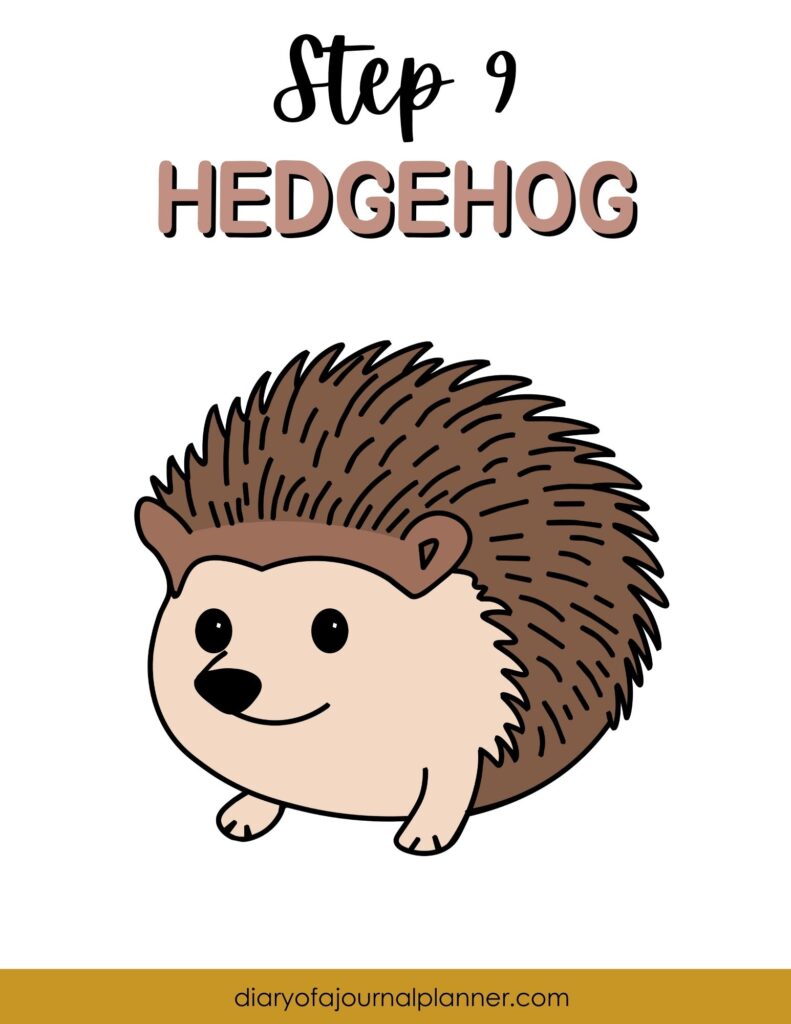 How To Draw A Hedgehog – Easy Hedgehog Drawing To Try