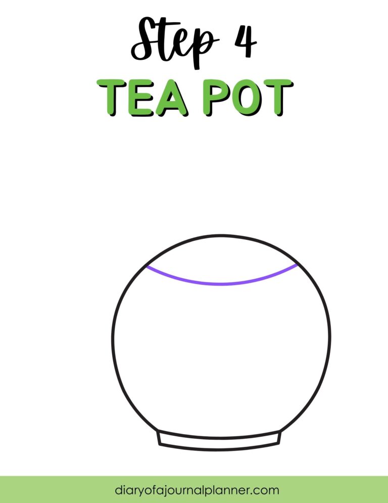 How To Draw A Tea Pot – Easy Tea Pot Drawing To Try