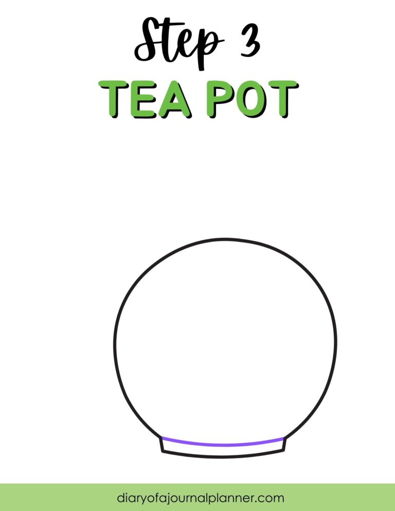 How To Draw A Tea Pot – Easy Tea Pot Drawing To Try