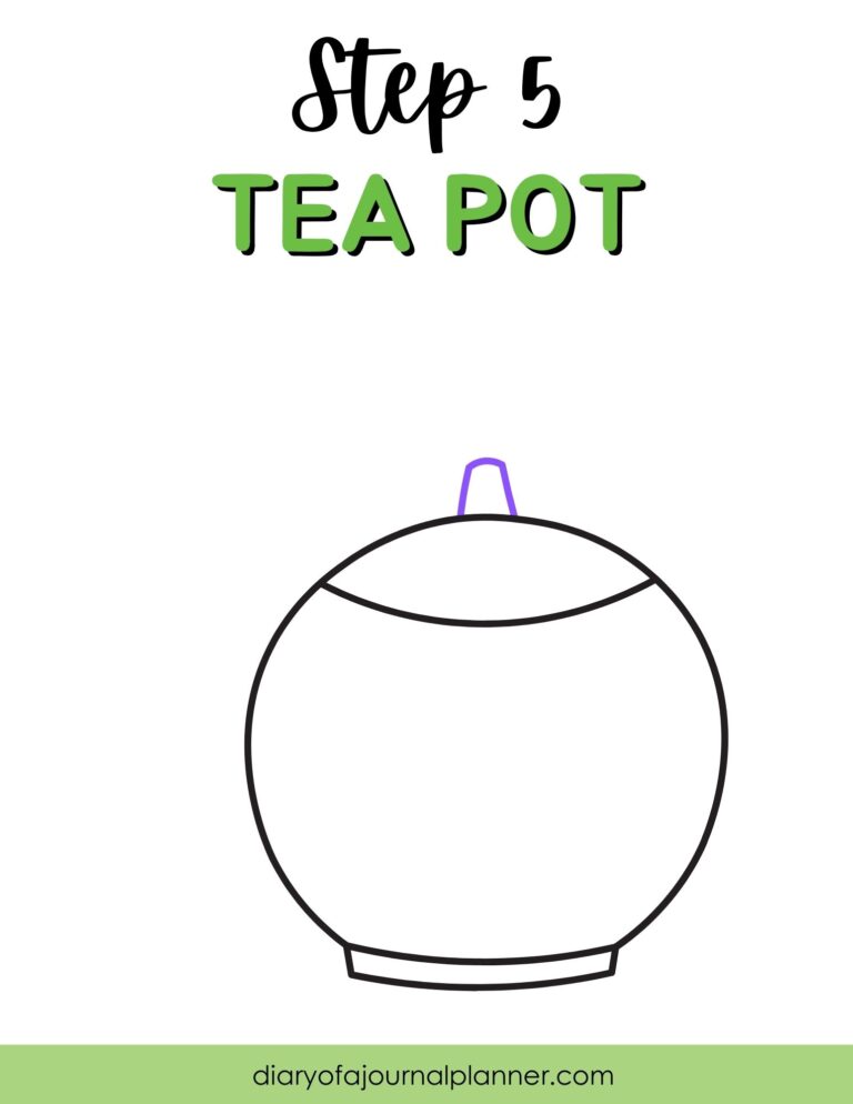 How To Draw A Tea Pot – Easy Tea Pot Drawing To Try