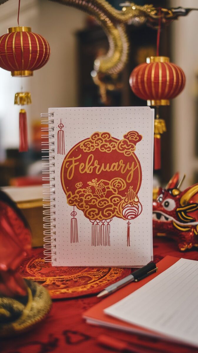 February Bujo Cover Page Ideas