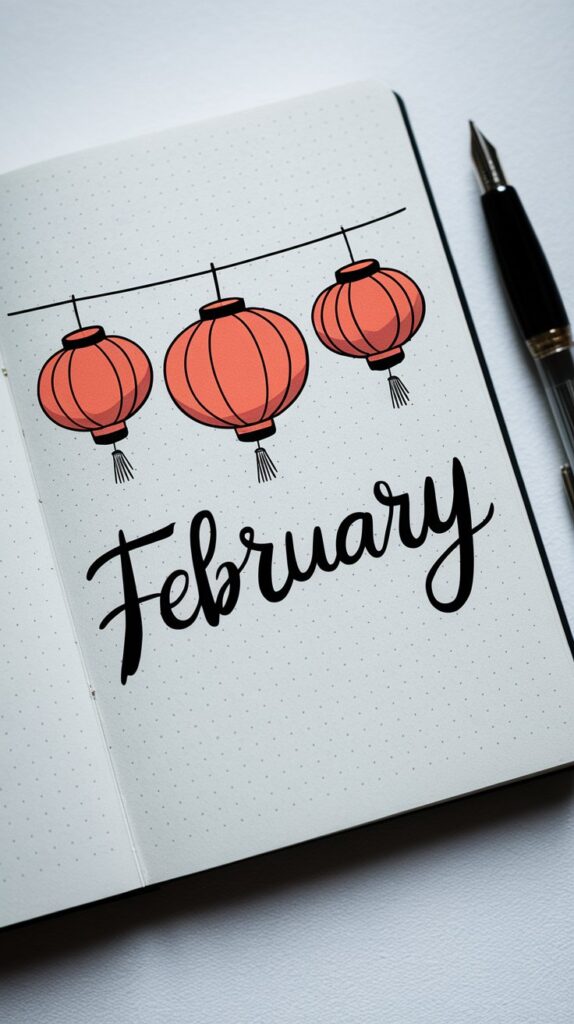 February Bujo Cover Page Ideas