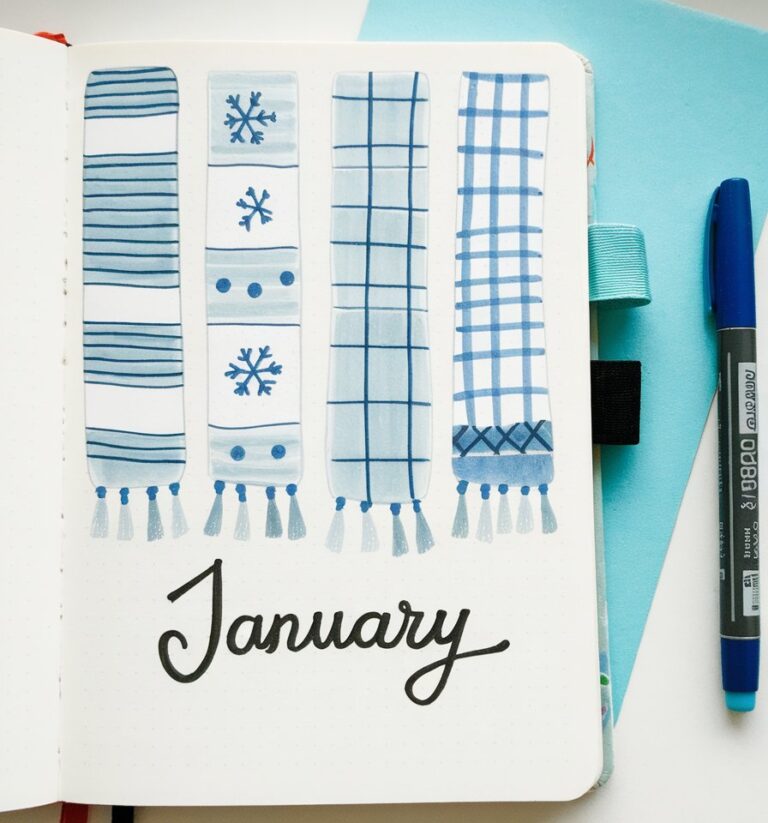 January Bujo with Free January Bullet Journal Printable
