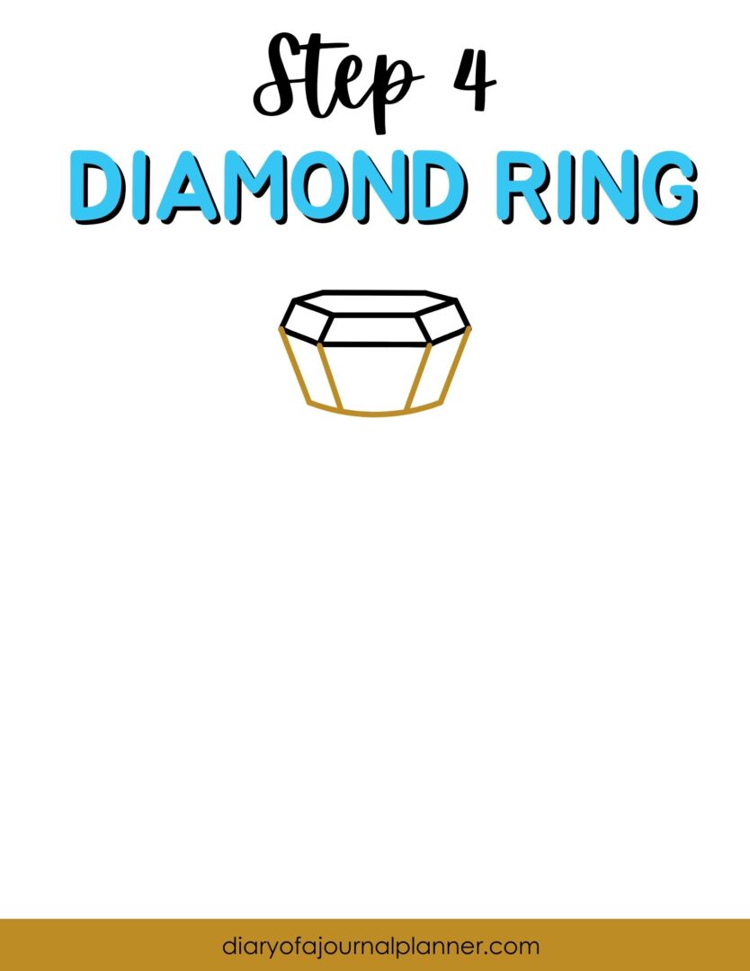 How To Draw A Diamond Ring- Easy Diamond Ring Drawing To Try